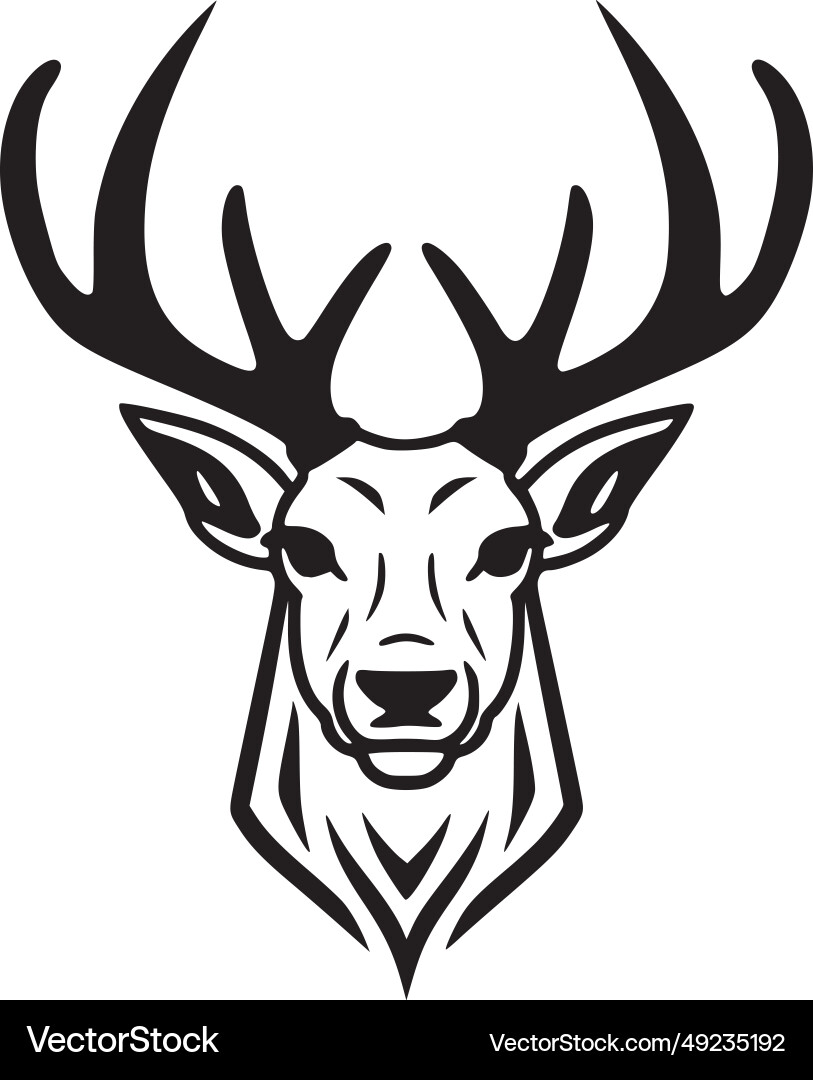 Dear - black and white isolated icon Royalty Free Vector