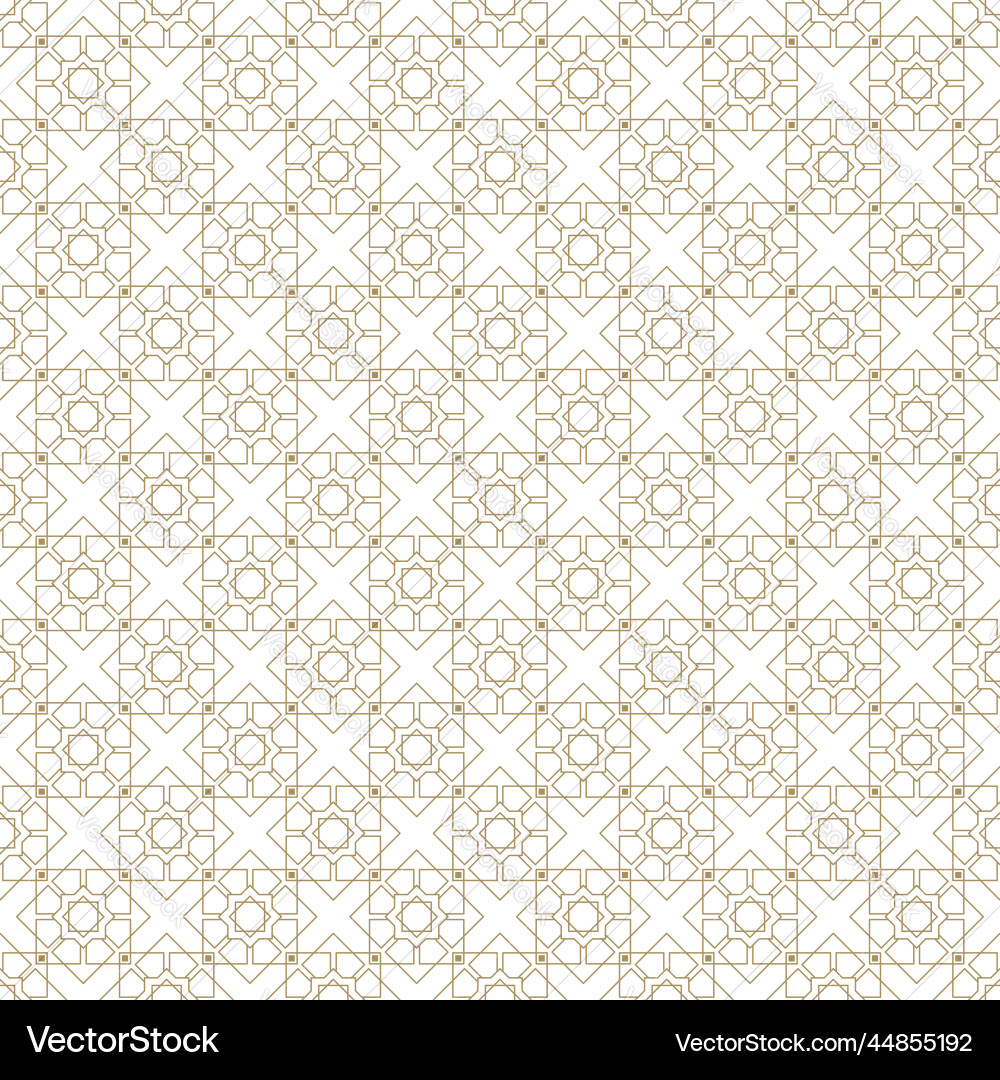 Decorative seamless pattern of many squares gold Vector Image
