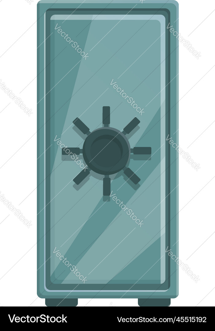 Lock secure box icon cartoon money safe Royalty Free Vector