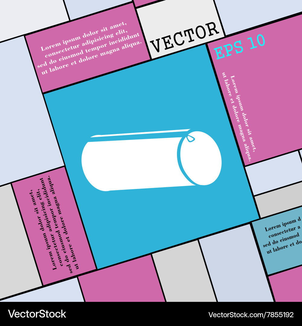 Pencil case icon sign modern flat style for your Vector Image