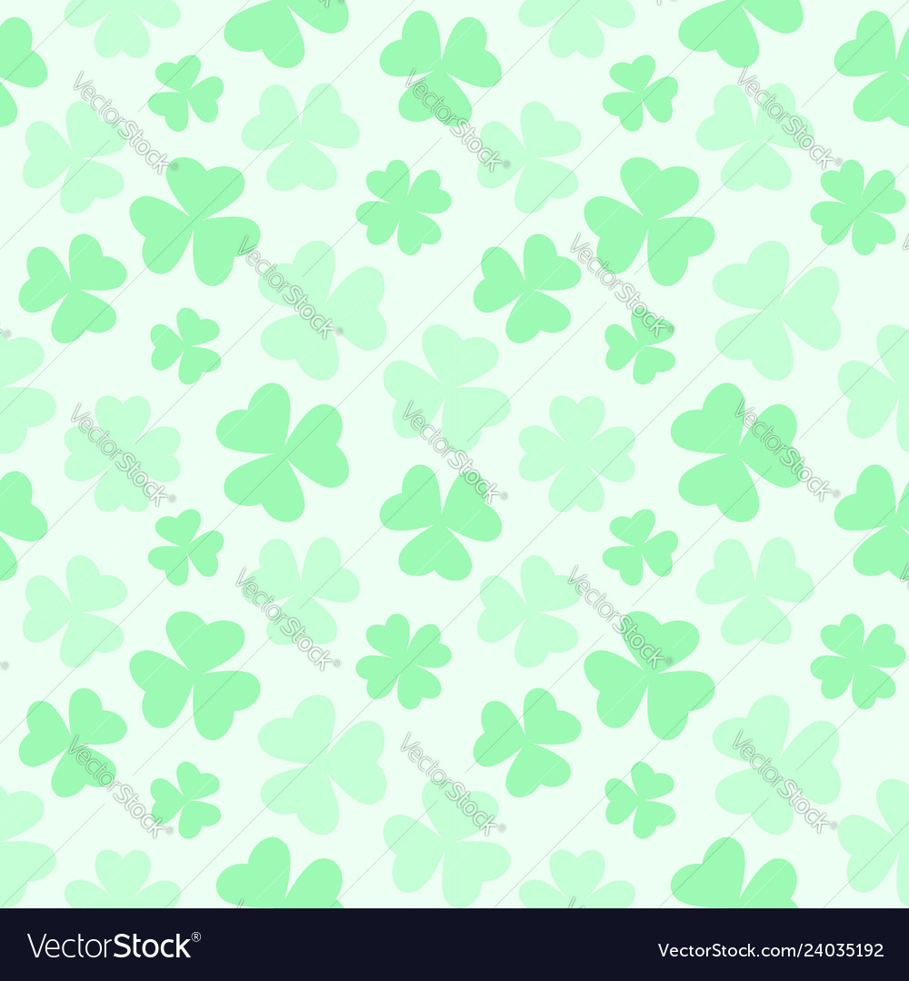Seamless soft colored clover pattern Royalty Free Vector