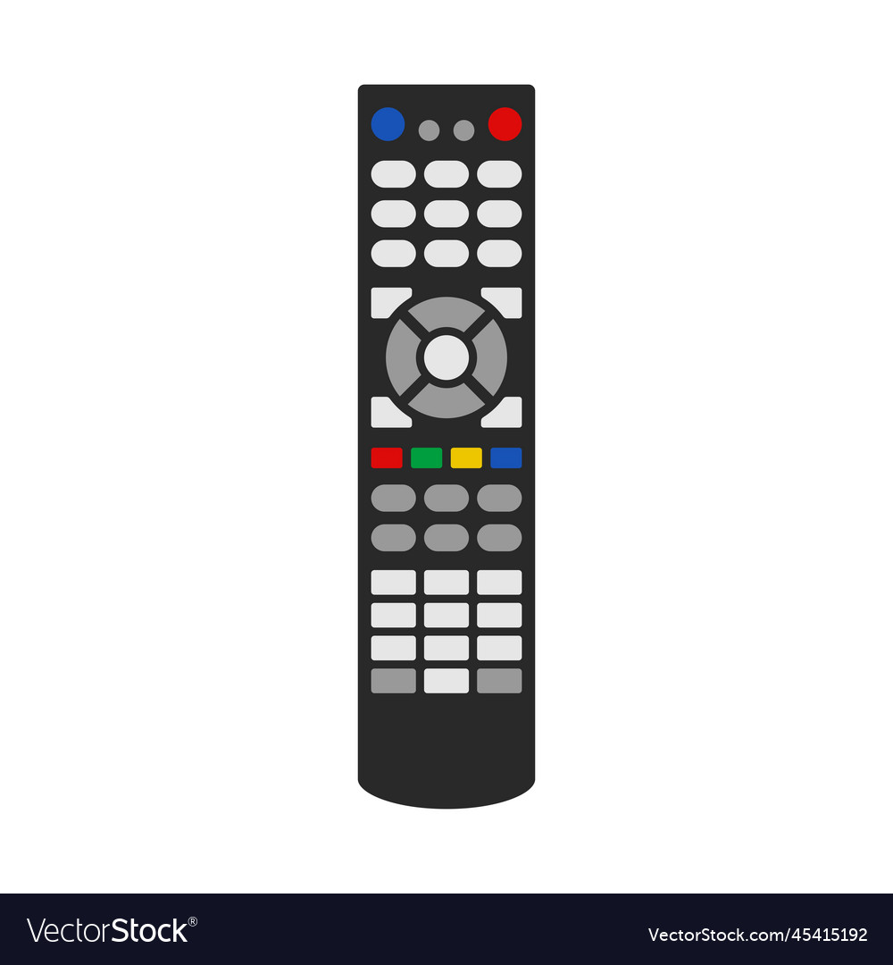 Tv remote control device isolated on white Vector Image