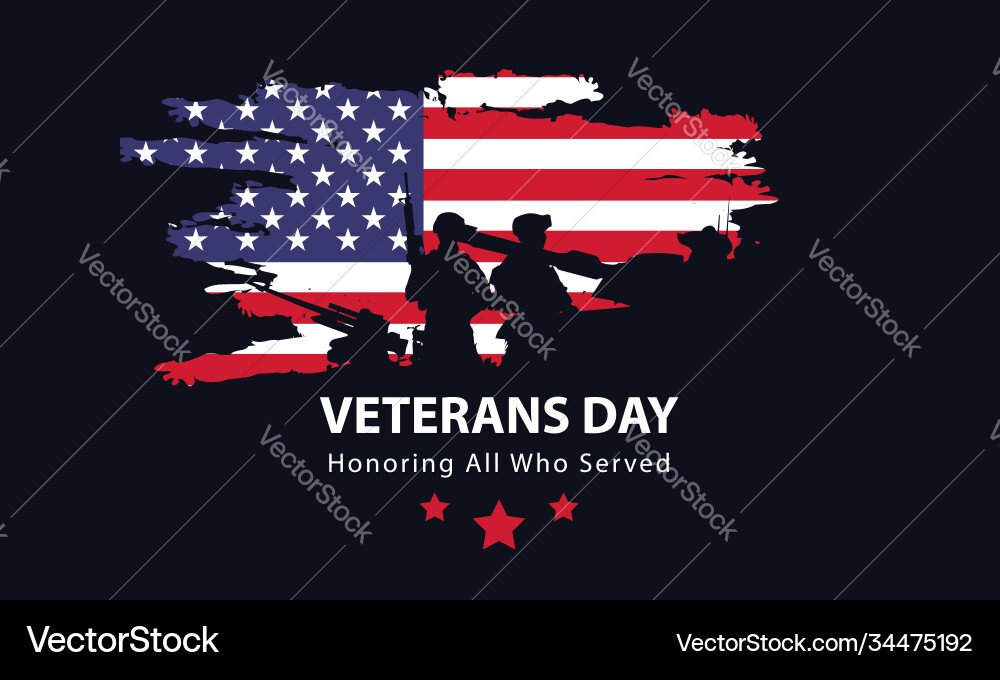 Veterans Day Patriotic Tribute Royalty Free Vector Image