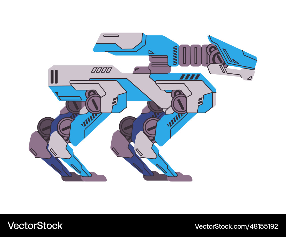 Watchdog surveillance robot technology futuristic Vector Image