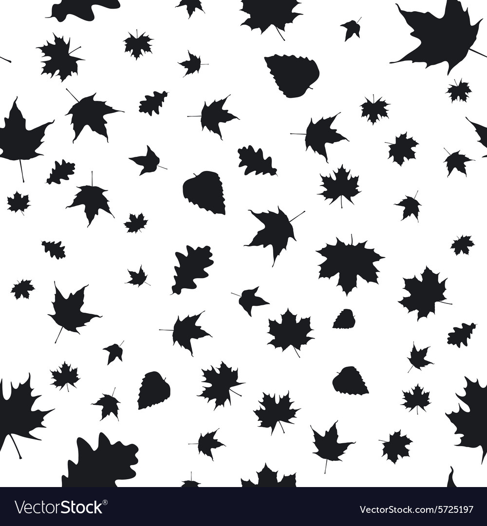Autumn Leaf Silhouette Pattern Royalty Free Vector Image