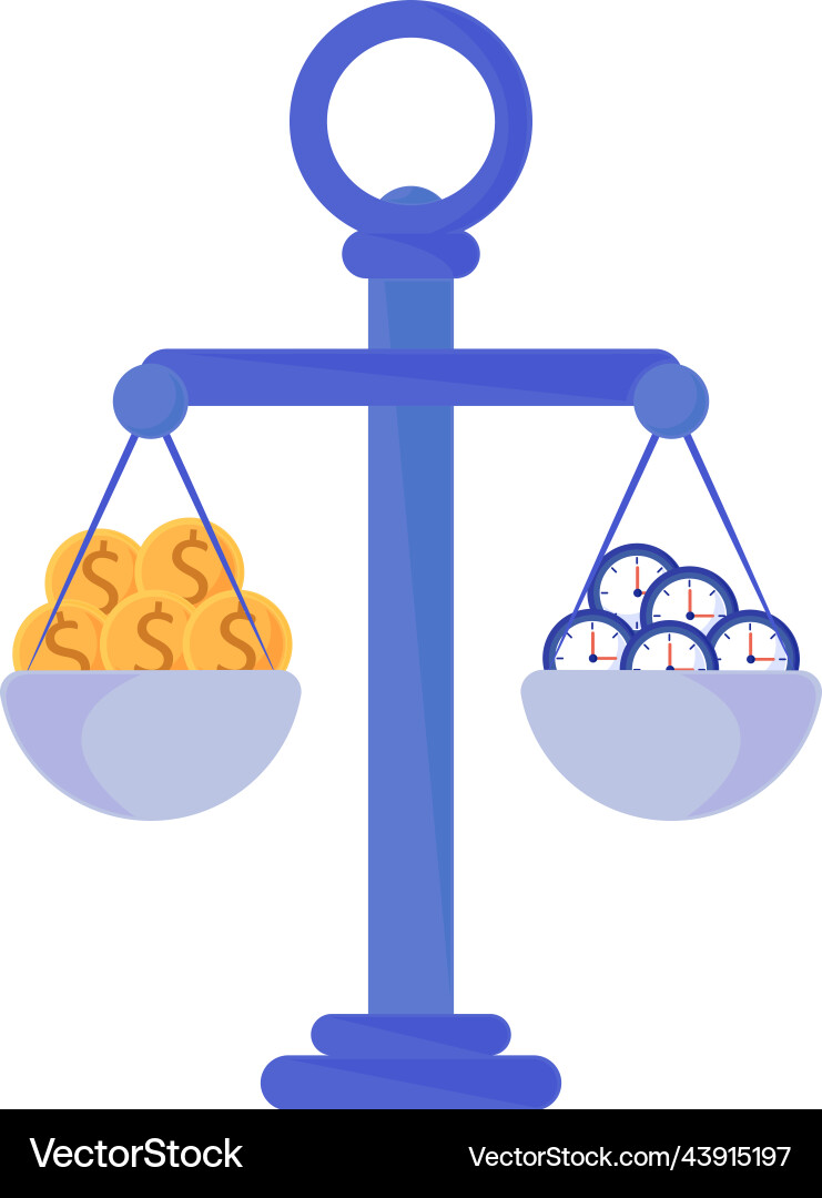 Business tasks balance Royalty Free Vector Image