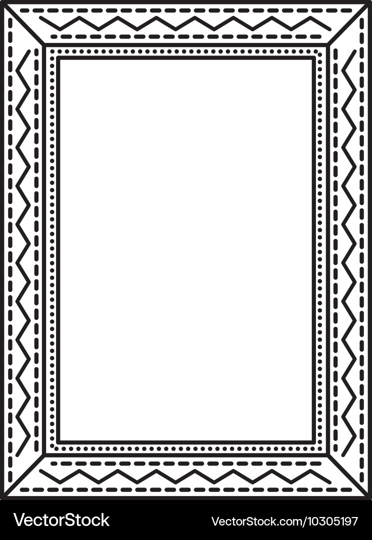 Elegant beautiful frame isolated icon Royalty Free Vector