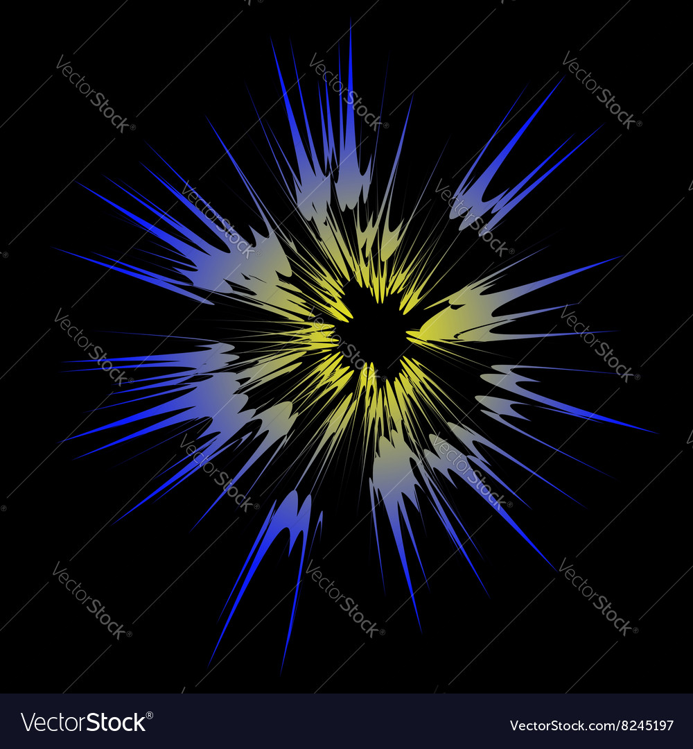 Explode flash cartoon explosion Royalty Free Vector Image