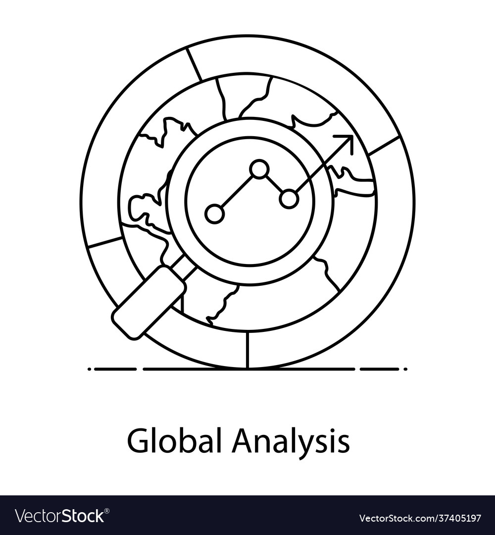 Global analysis Royalty Free Vector Image - VectorStock