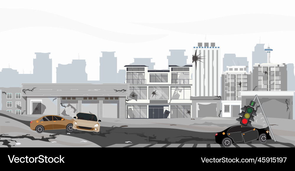 Natural disaster or earthquake Royalty Free Vector Image