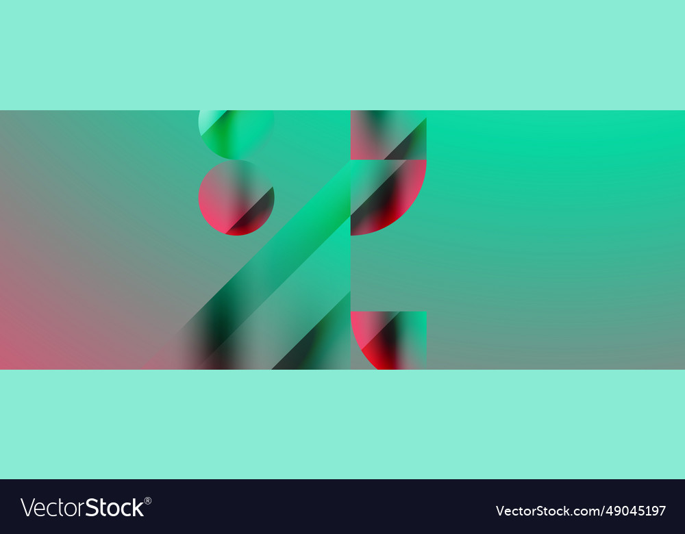 Simple geometric forms - dynamic geometric Vector Image