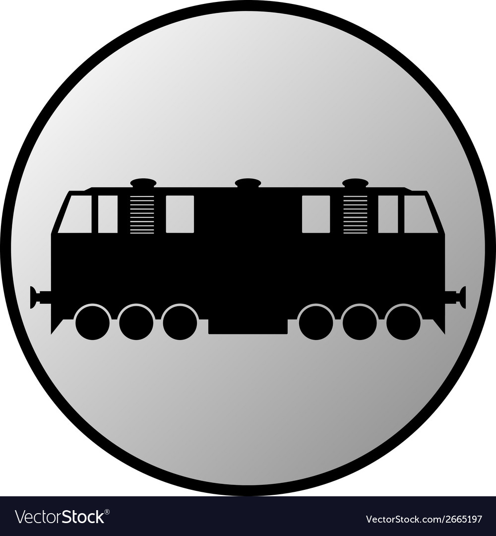 Train button Royalty Free Vector Image - VectorStock