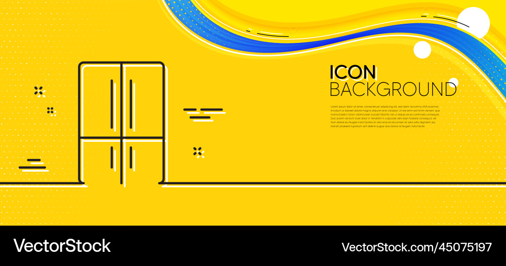 Two-chamber refrigerator line icon fridge sign Vector Image