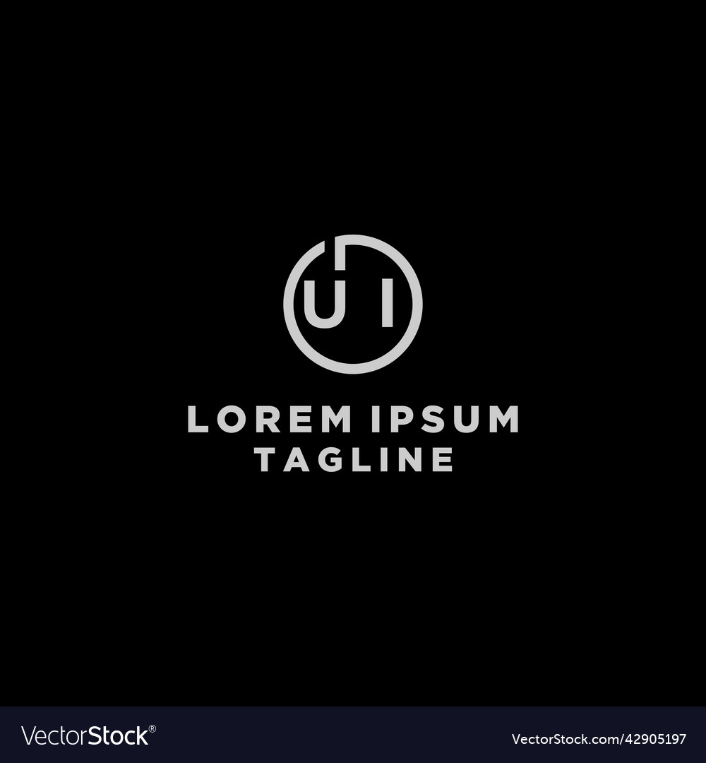 Ui circle logo Royalty Free Vector Image - VectorStock