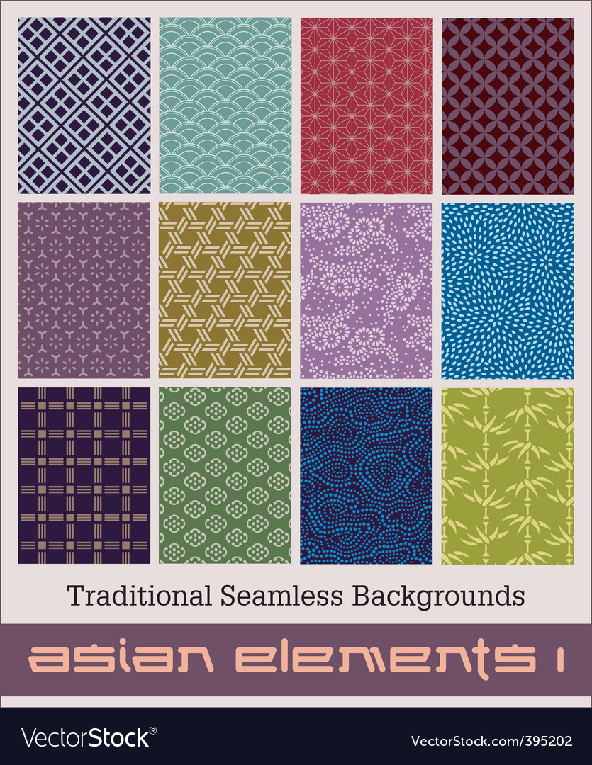 Asian elements Royalty Free Vector Image - VectorStock