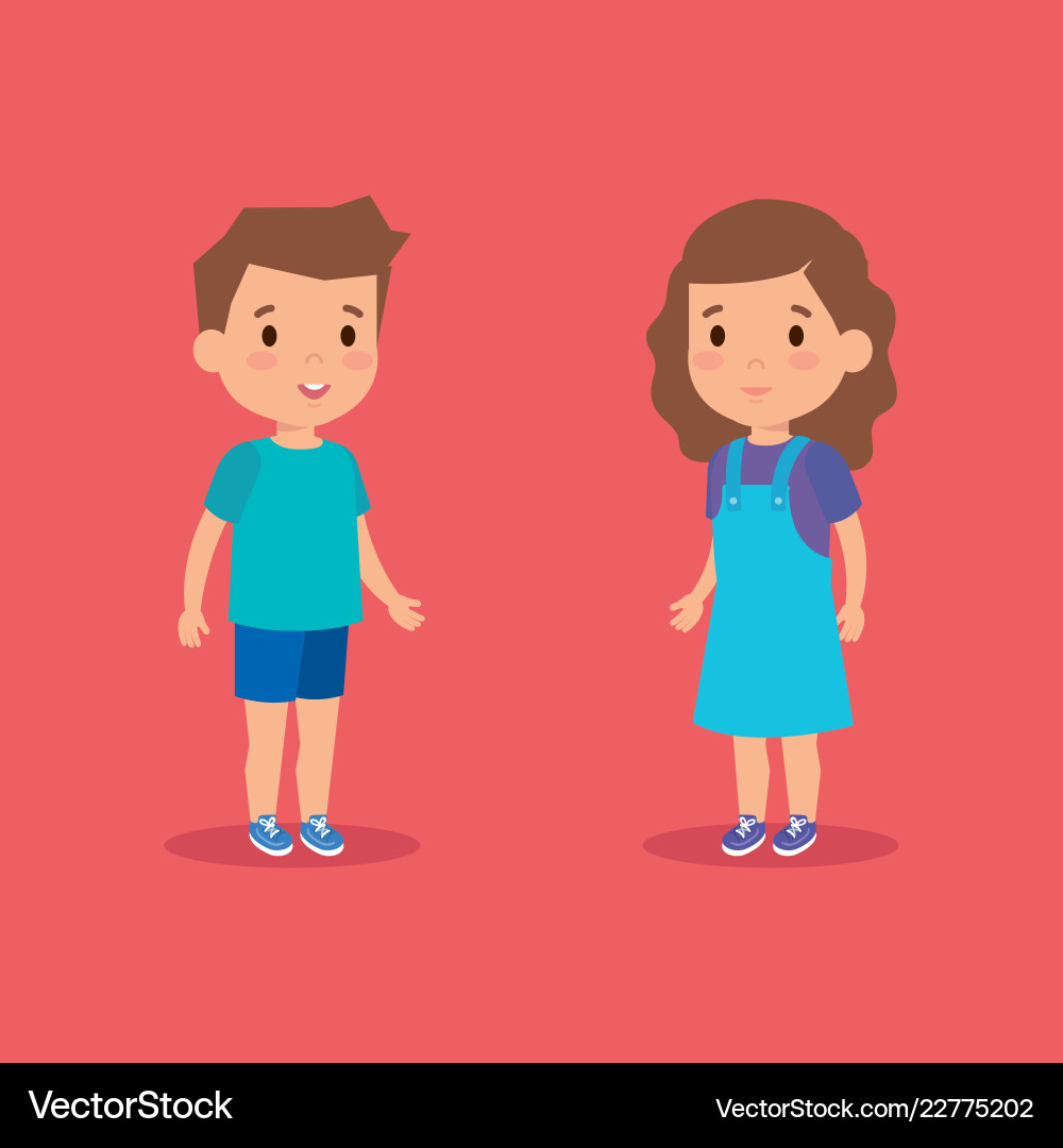 Boy and girl cartoon Royalty Free Vector Image