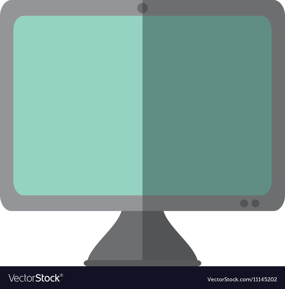 Desktop computer technology isolated icon Vector Image
