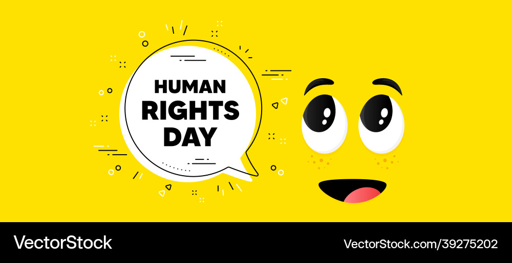 Human rights day message celebrate a civil Vector Image