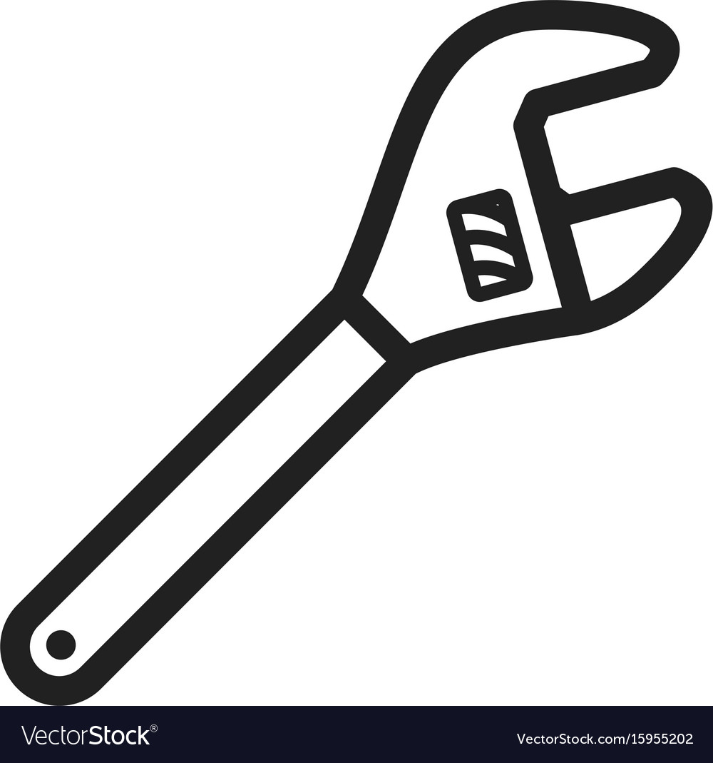 Monkey wrench Royalty Free Vector Image - VectorStock