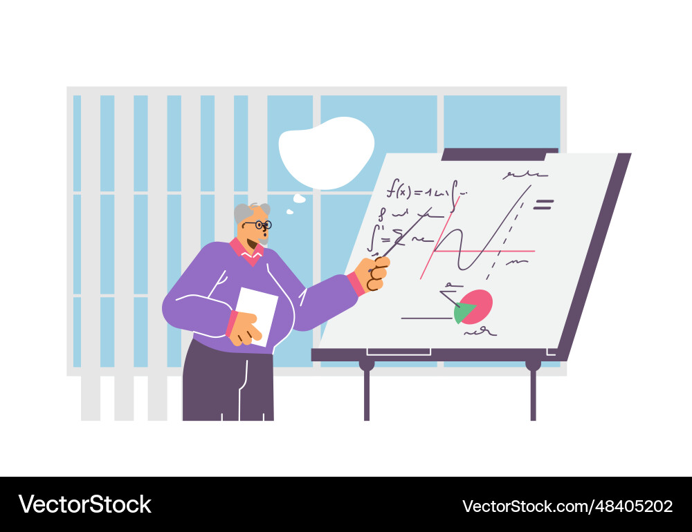 Professor at university or college conducts Vector Image