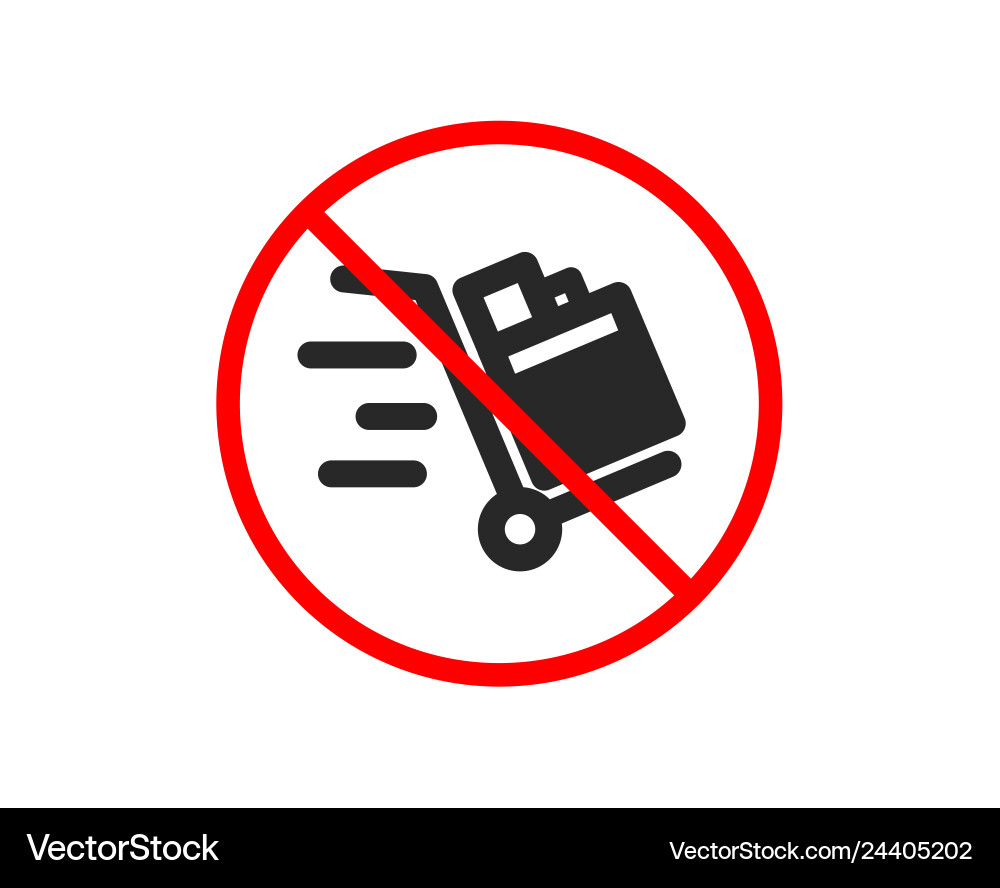 Push cart icon delivery service sign Royalty Free Vector