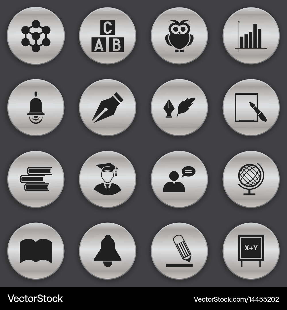 Set of 16 editable science icons includes symbols Vector Image