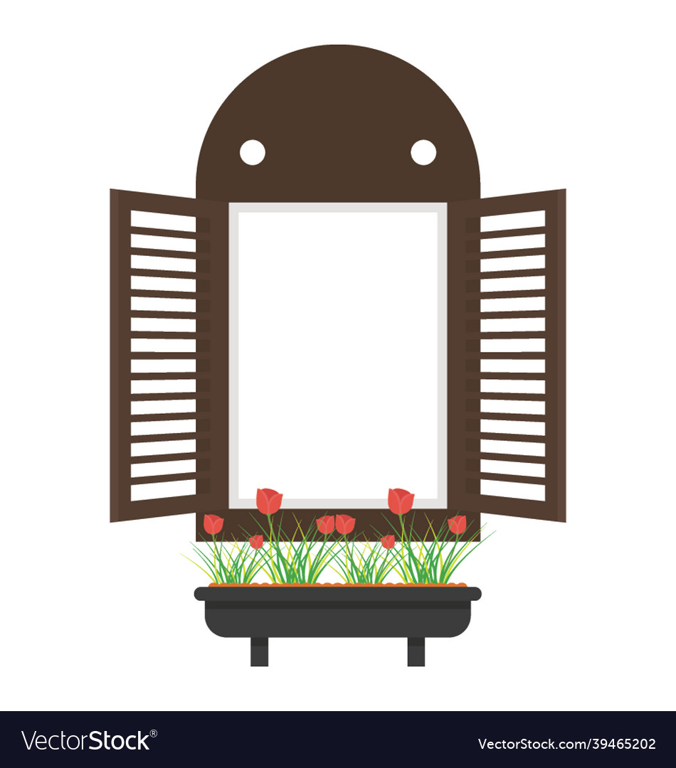 Window shutter Royalty Free Vector Image - VectorStock