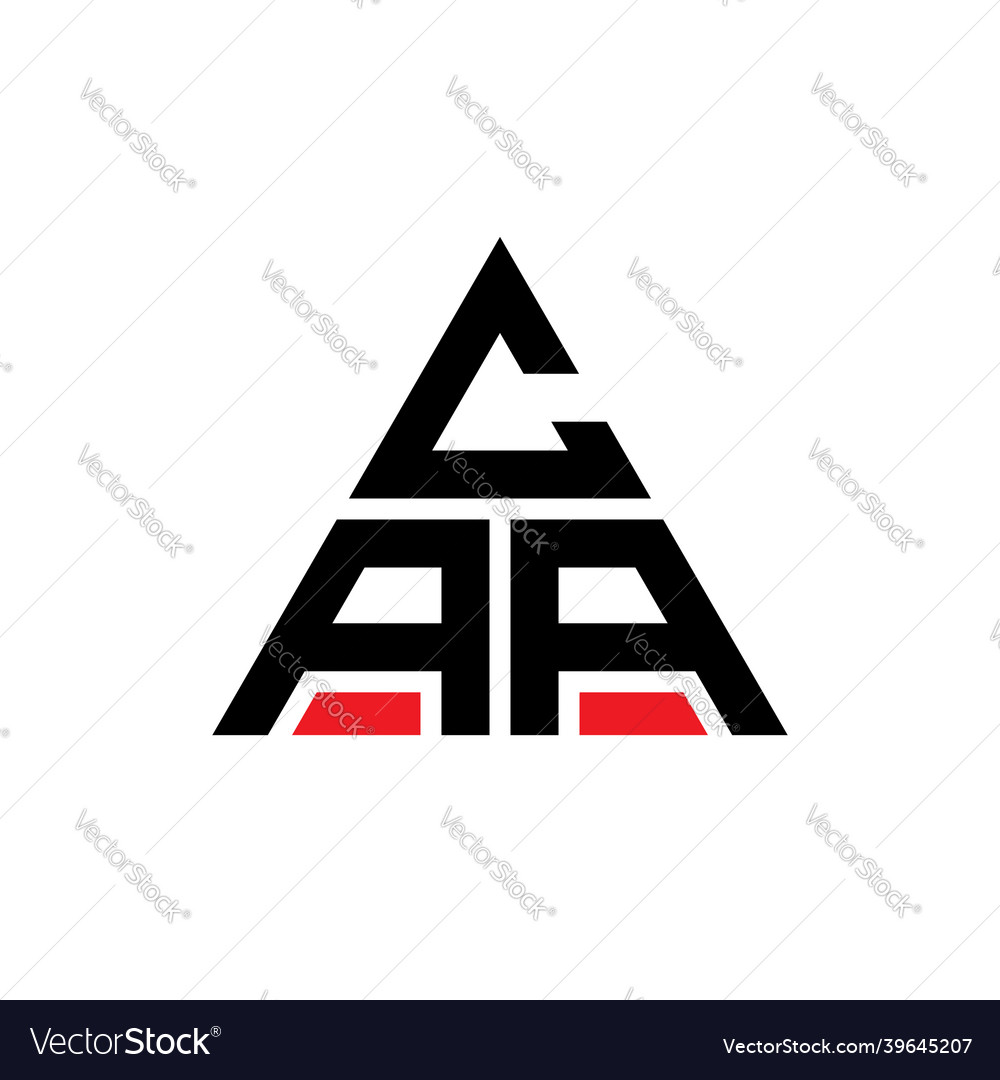 Caa triangle letter logo design Royalty Free Vector Image