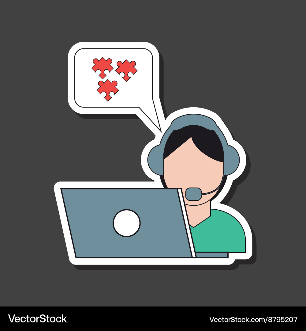 Call center design telemarketing icon support Vector Image