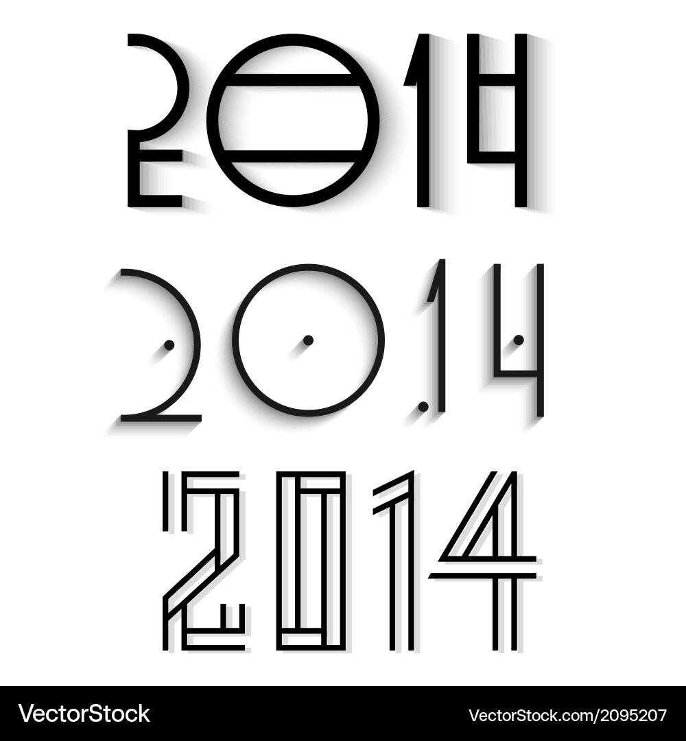 Elegant happy new year 2014 design Royalty Free Vector Image