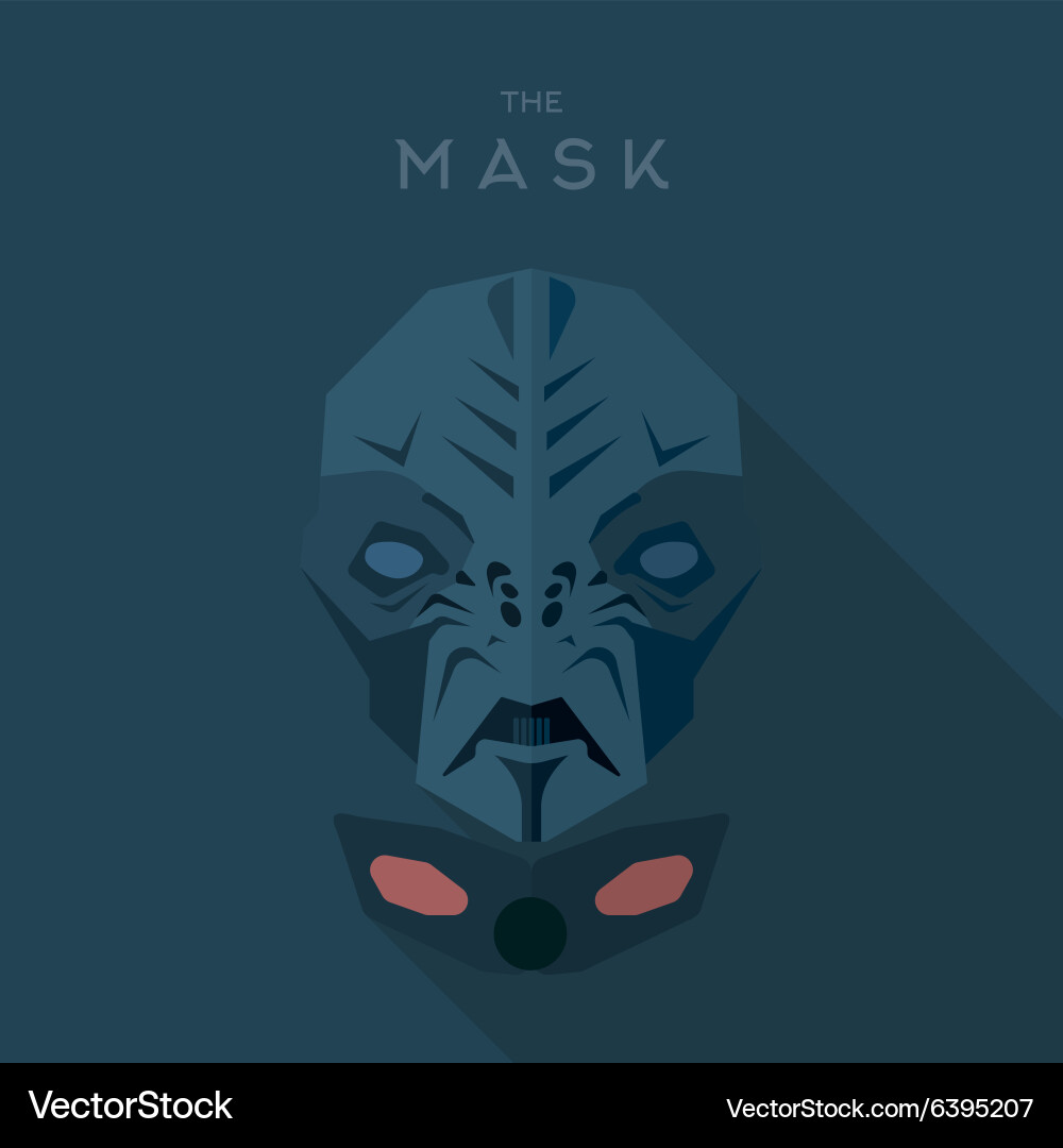 Mask hero superhero flat style icon logo Vector Image