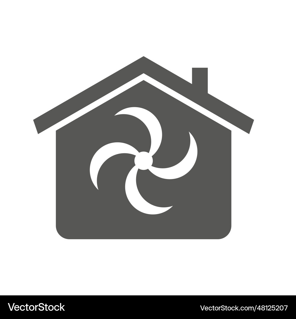 Microclimate home icon cooling apartment or home Vector Image