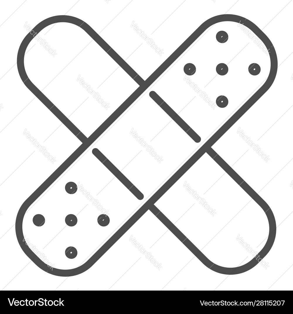 Plaster line icon high quality black outline logo Vector Image
