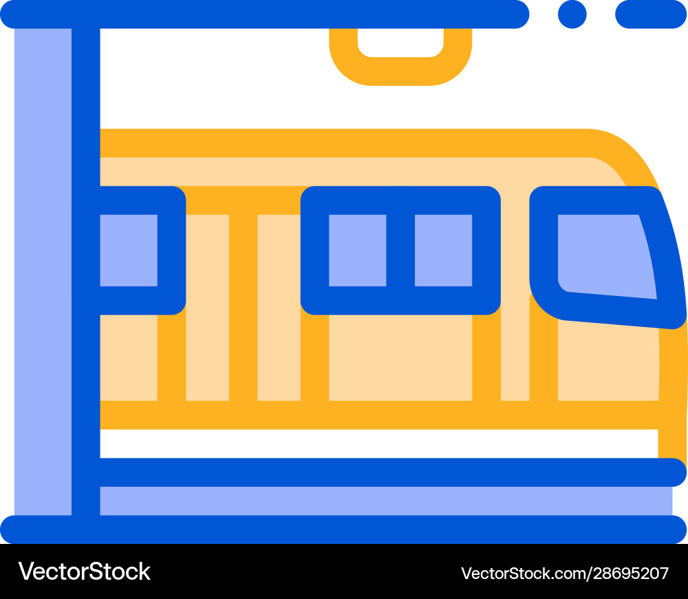 Public transport metro thin line sign icon Vector Image