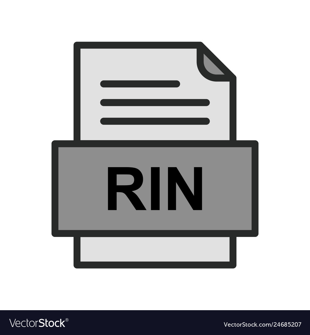 Rin file document icon Royalty Free Vector Image