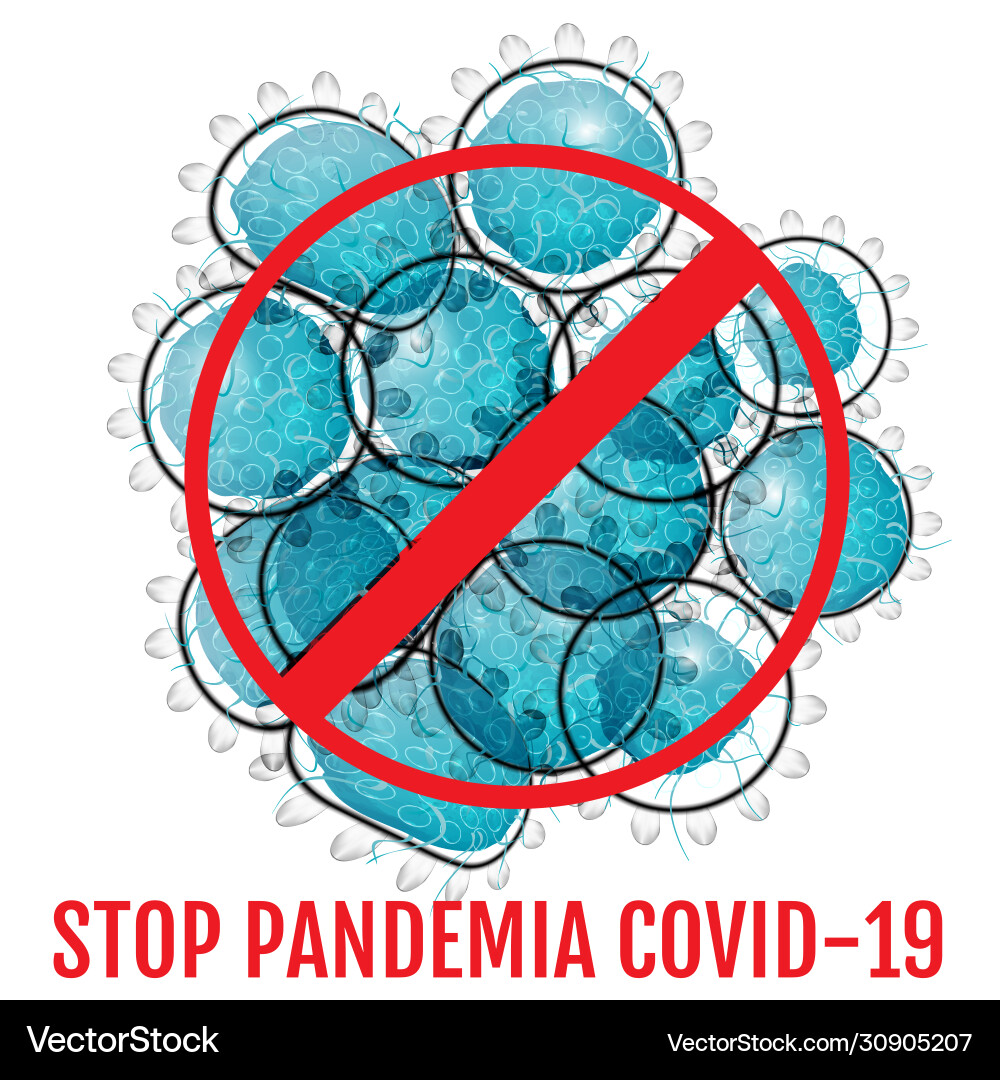 Stop coronavirus 2019-ncov for pandemic Royalty Free Vector