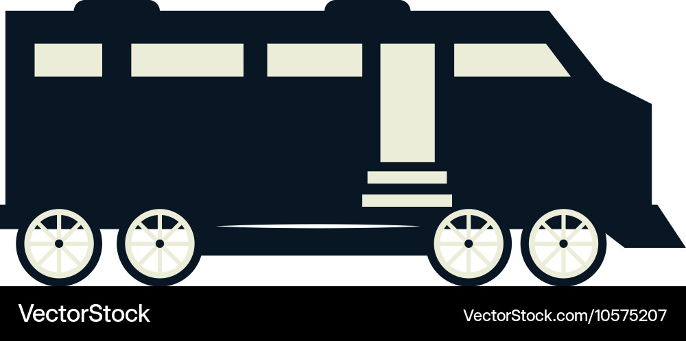 Train rail transport vehicle Royalty Free Vector Image