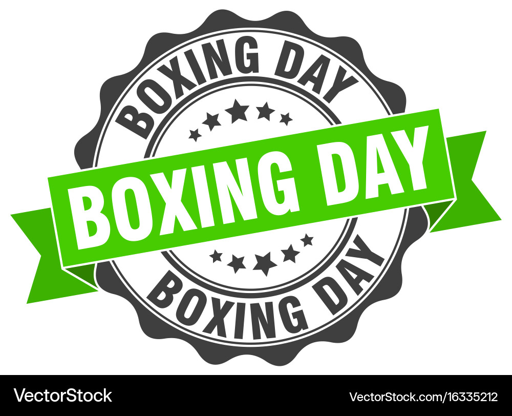 Boxing day stamp sign seal Royalty Free Vector Image