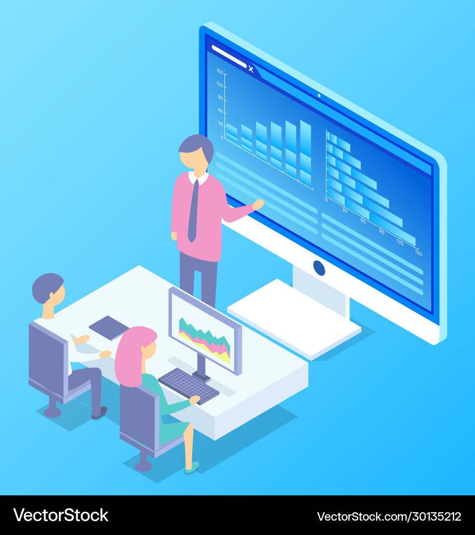 Business seminar or clients presentation Vector Image