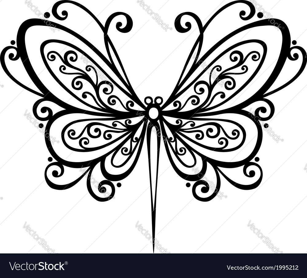 Exotic Dragonfly Wing Pattern Royalty Free Vector Image
