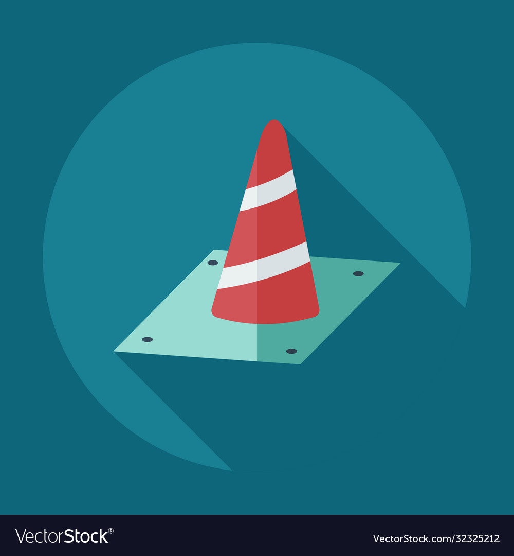 Flat modern design with shadow icons warning Vector Image