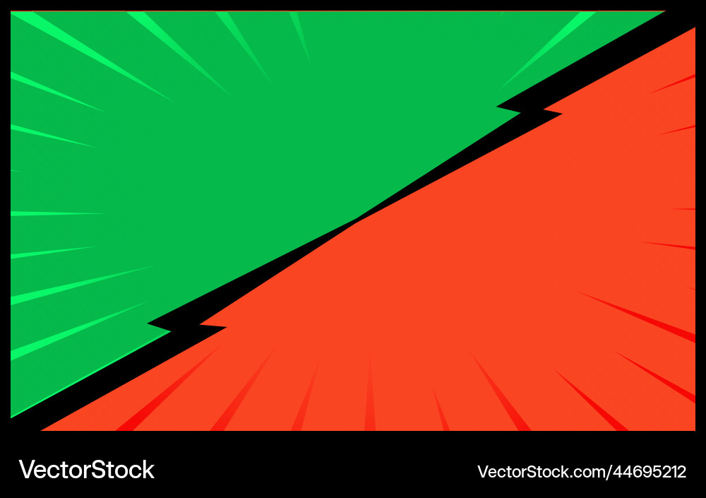 Green and red comic background retro Royalty Free Vector