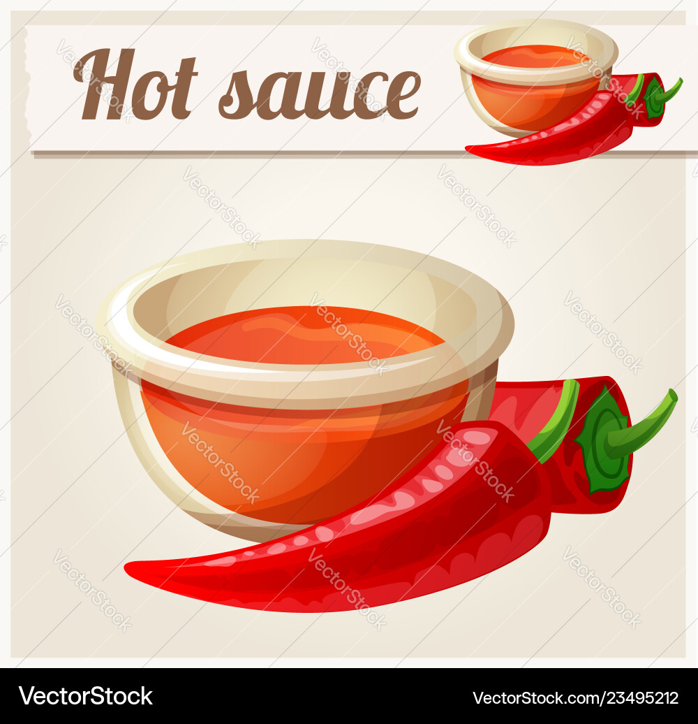 Hot sauce detailed icon Royalty Free Vector Image