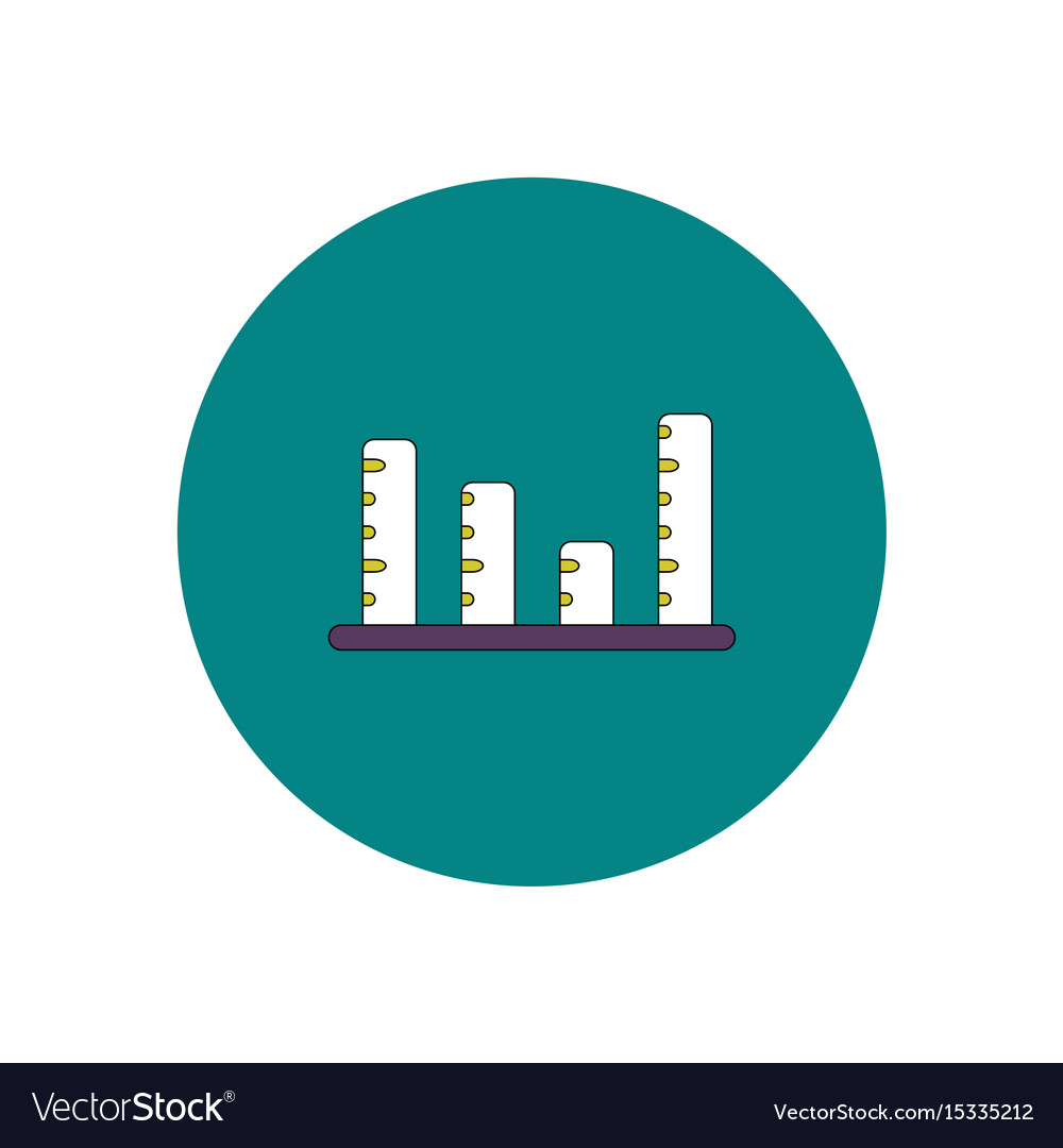 In flat design of column chart Royalty Free Vector Image
