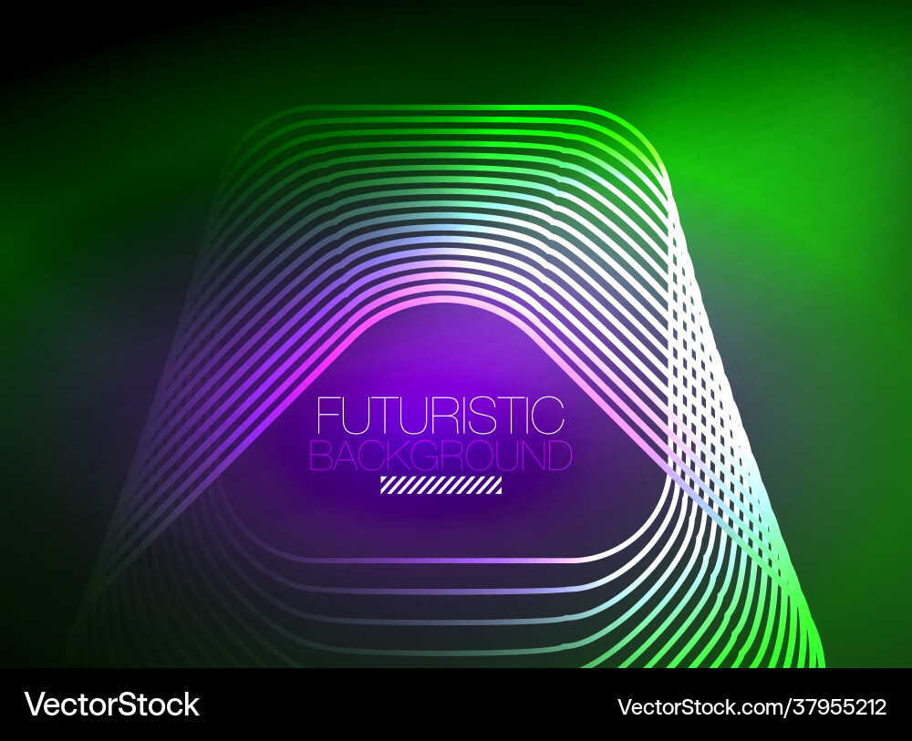 Neon color square shape lines abstract background Vector Image