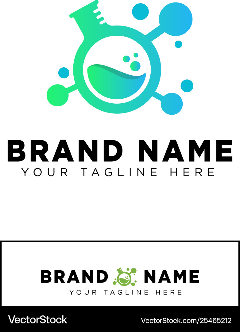 Share laboratory logo design template concept Vector Image