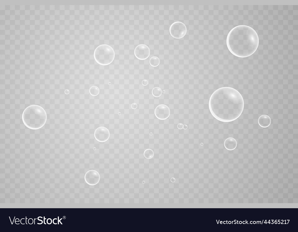 A set of colorful and soap bubbles Royalty Free Vector Image