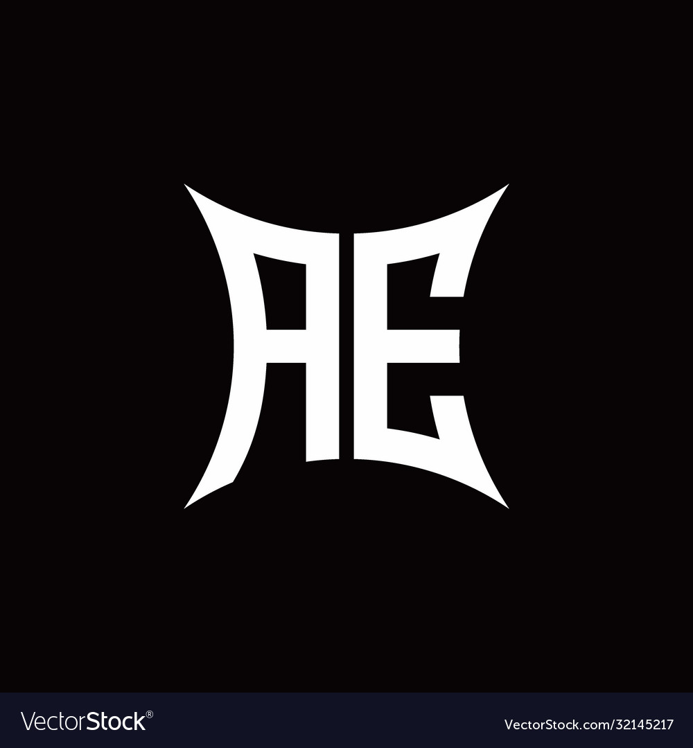 Ae monogram logo with sharped shape design Vector Image