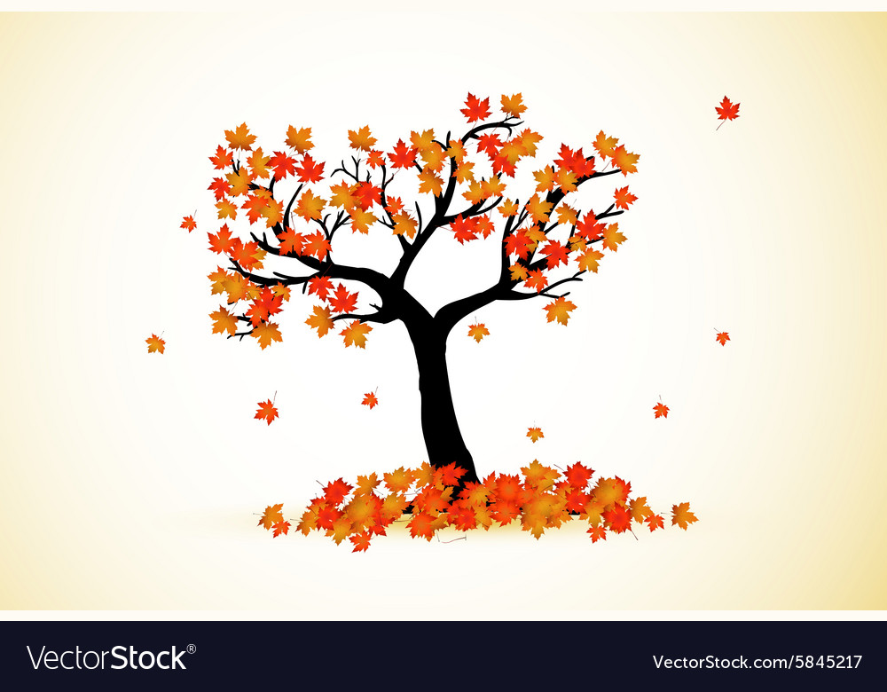 Autumn tree Royalty Free Vector Image - VectorStock