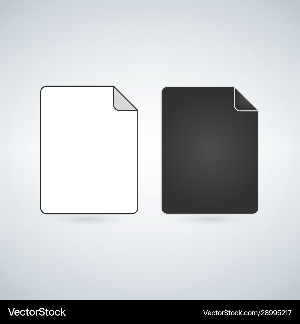 Black and white file icon isolated on white Vector Image